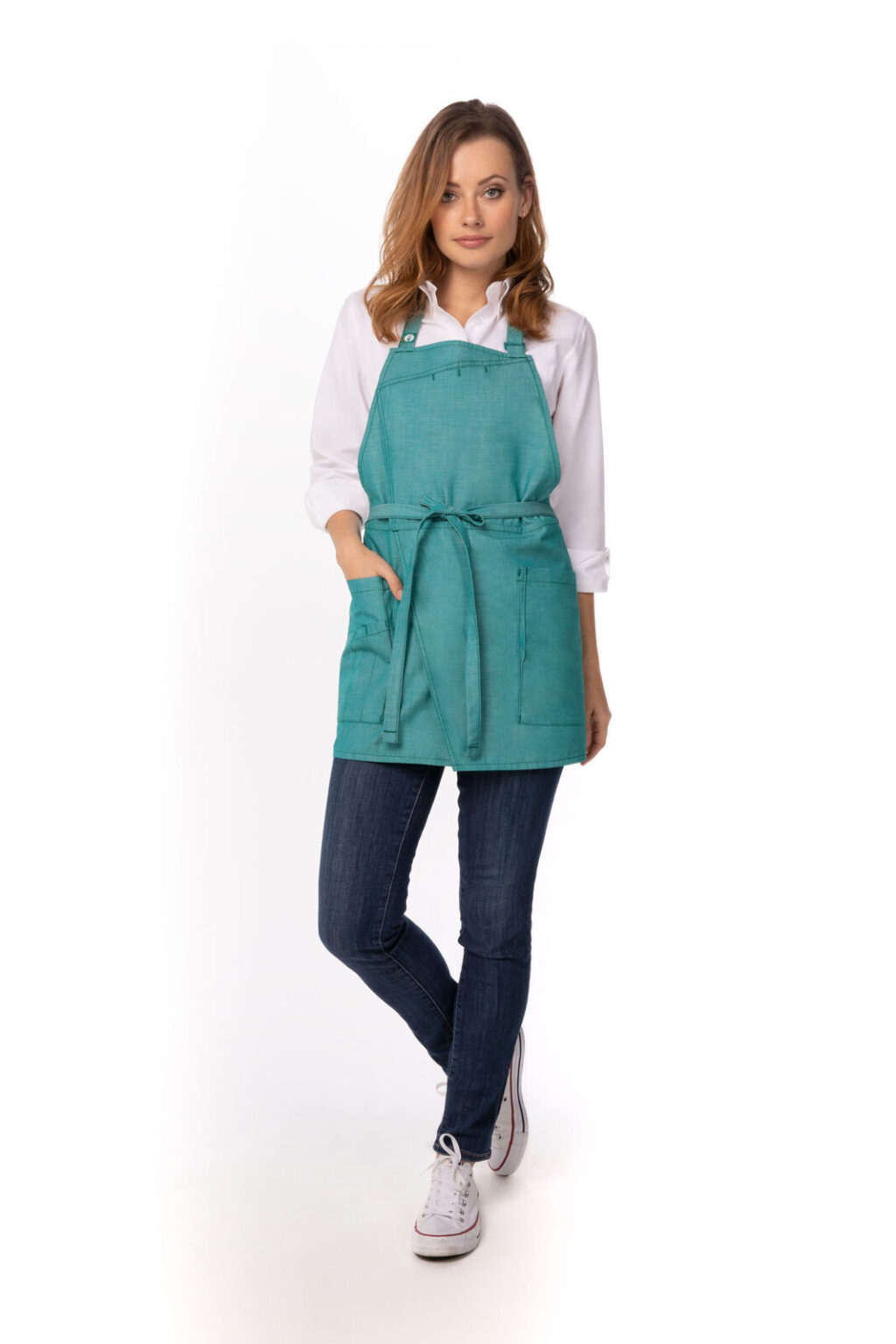ABN02W Chef Works Medford Short Bib Apron - Alice Clothing