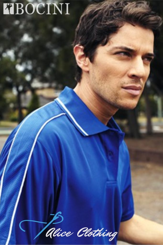 CP0673 BOCINI Mens Breezeway Striped Polo | Team Uniforms