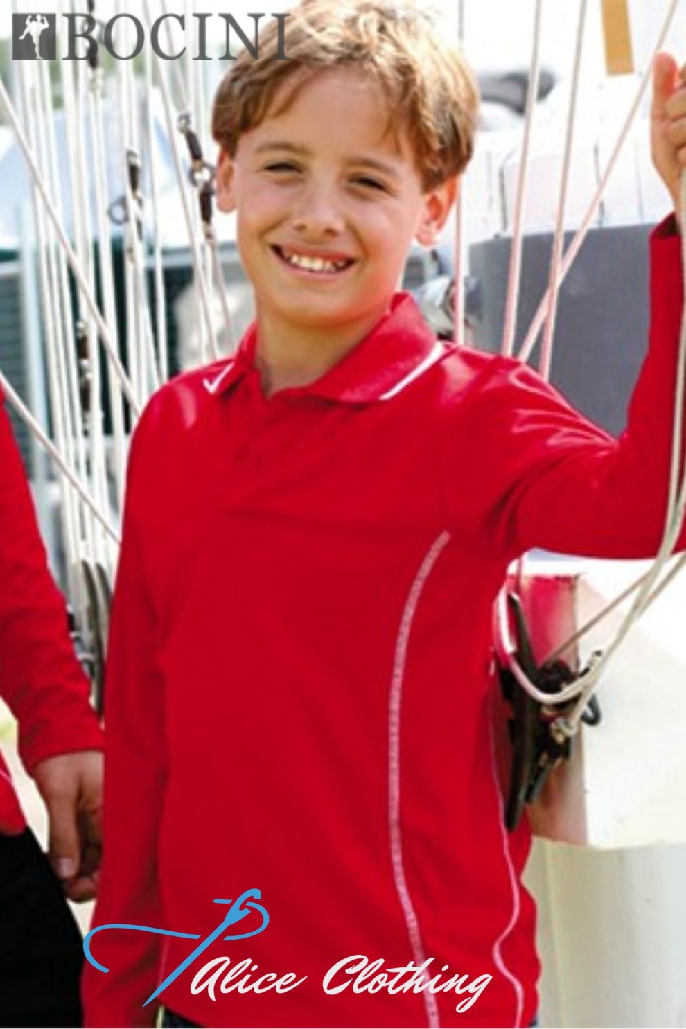 BOCINI Stitch Feature Essentials-Kids L/S Polo | CP0922