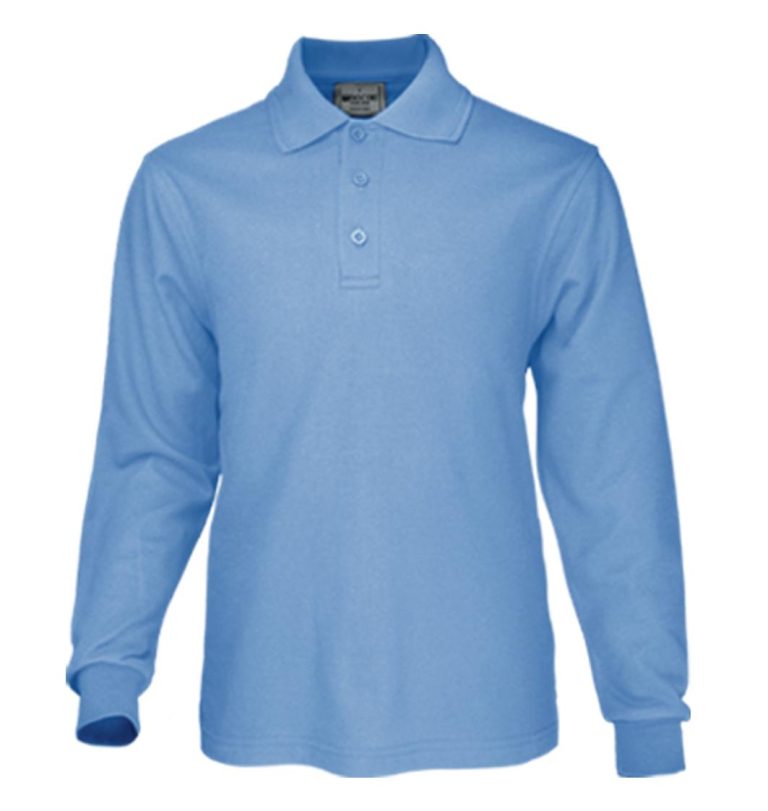 CP1604 BOCINI Adults Poly Face Cotton Back Long Sleeve Polo
