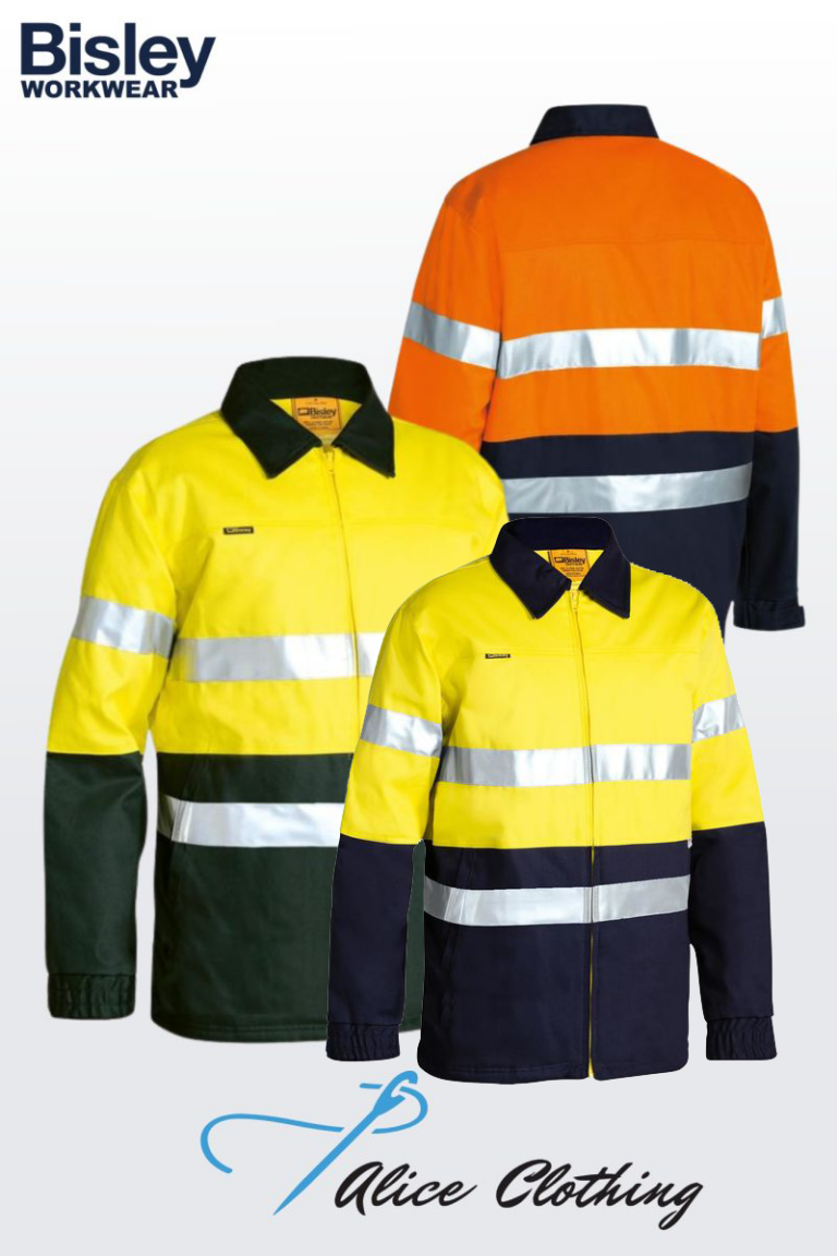 Bisley Taped HiVis Drill Jacket | BK6710T - Alice Clothing