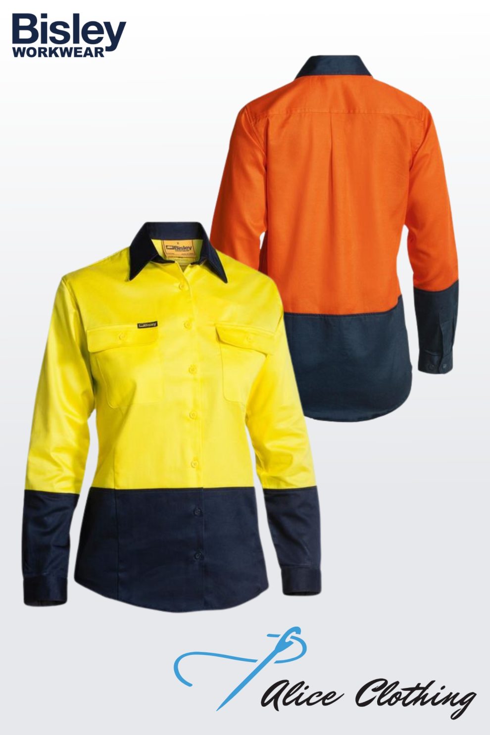 Bisley Womens Hi Vis Drill Shirt | BL6267 - Alice Clothing