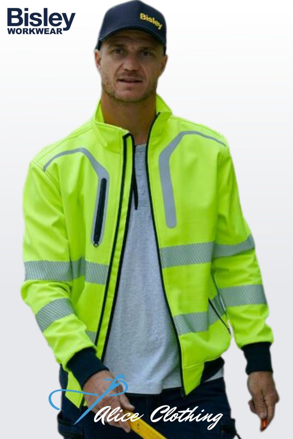 Bisley Taped HiVis Soft Shell Bomber Jacket | BJ6979T