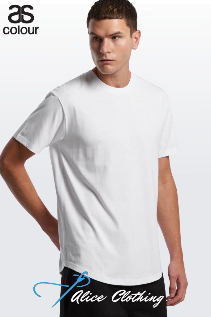 Custom AS Colour 5076 Mens Staple Curve Tee | Alice Clothing