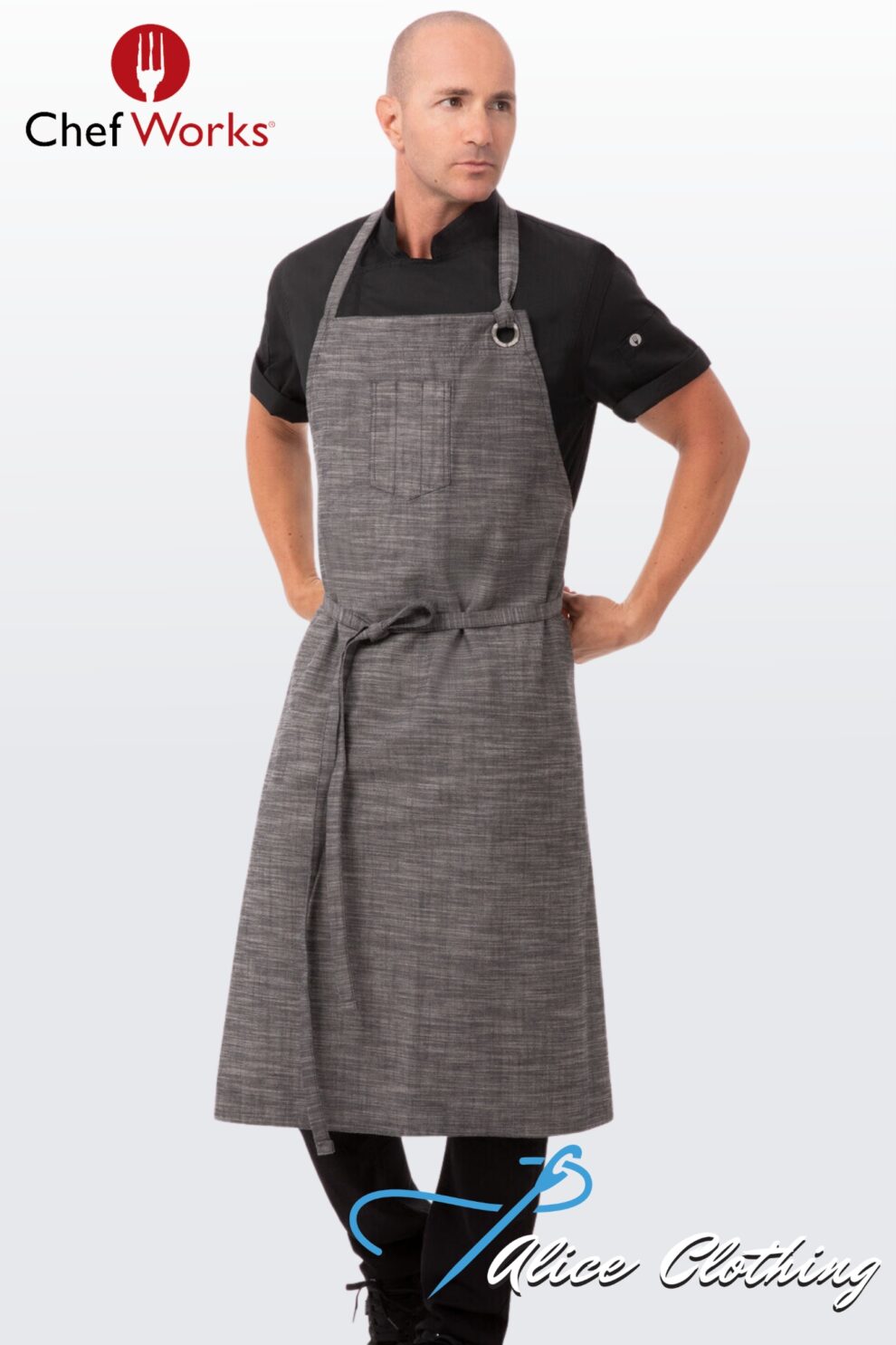 ABCXX002 Chef Works Corvallis Chefs Bib Apron - Hospitality