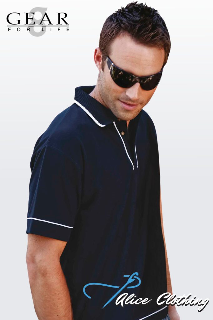 GFL Mens Retro Waffle Polo | RWP - Alice Clothing