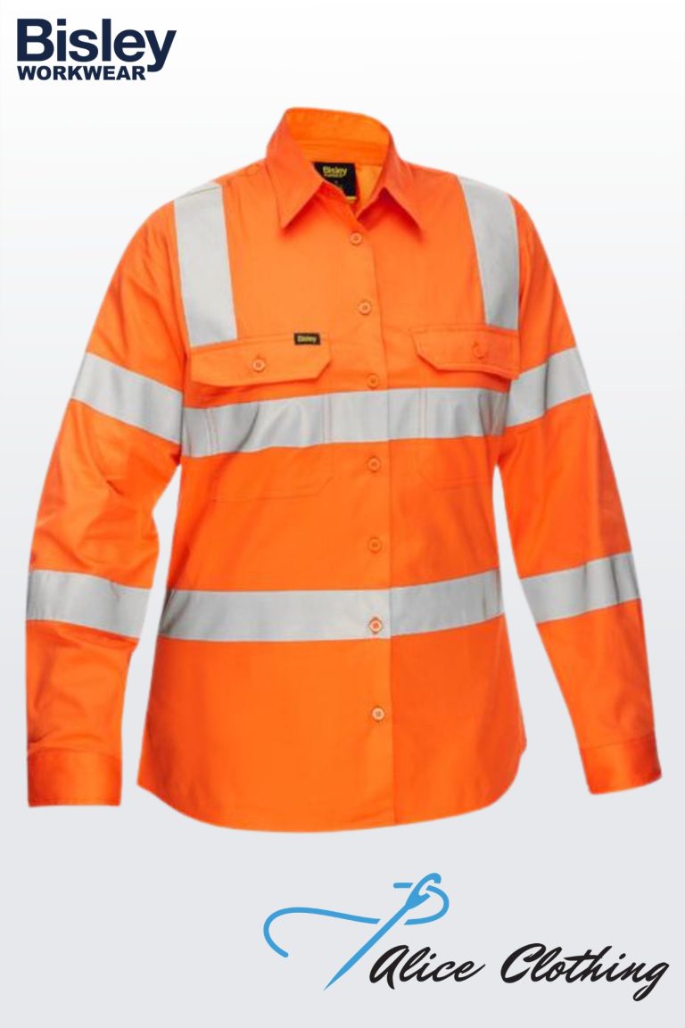 Bisley Womens Taped Biomotion Cool LW Hi Vis Shirt | BL6016T