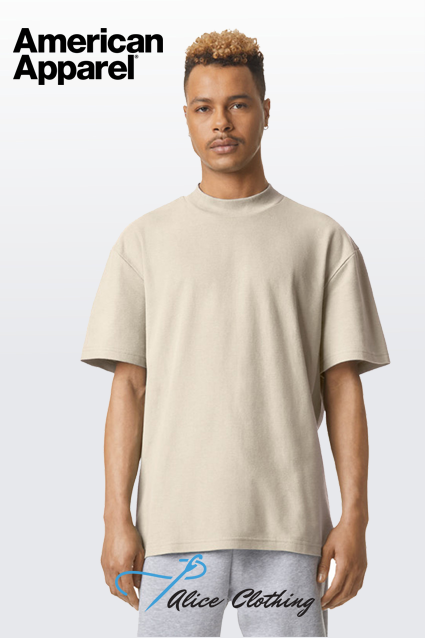 American Apparel 1PQ T-Shirt | Pique Unisex Mockneck T-Shirt